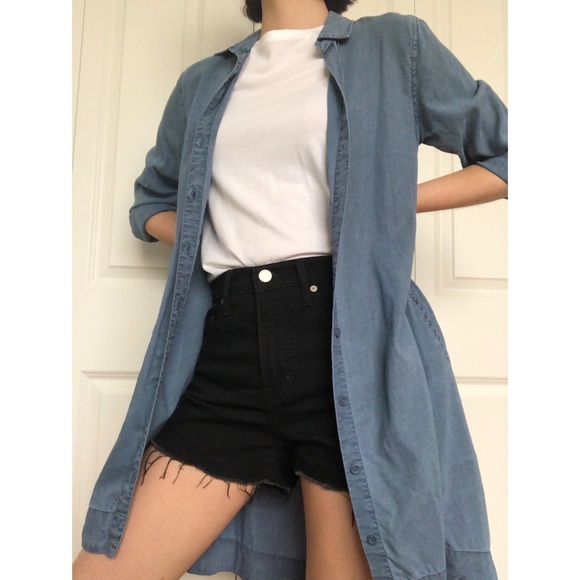 cloth & stone | Dresses | Cloth Stone Light Blue Shirt Dress | Poshmark